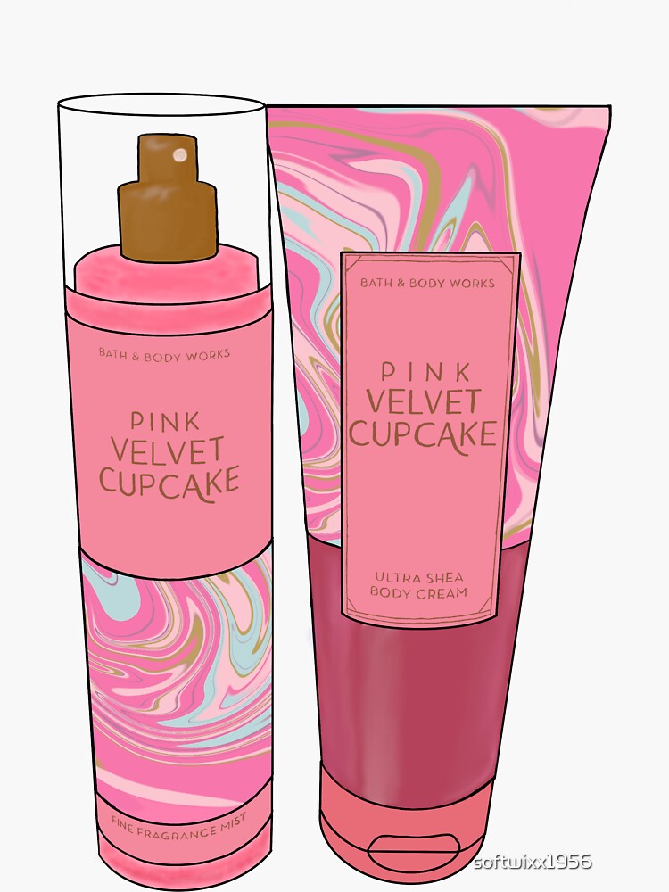 "Bath & Body Works ~ Pink Velvet Cupcake" Sticker for Sale by ...