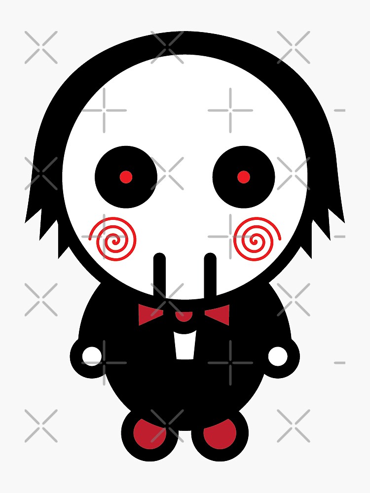 "Jigsaw Doll (Billy)" Sticker for Sale by mrfreeland | Redbubble