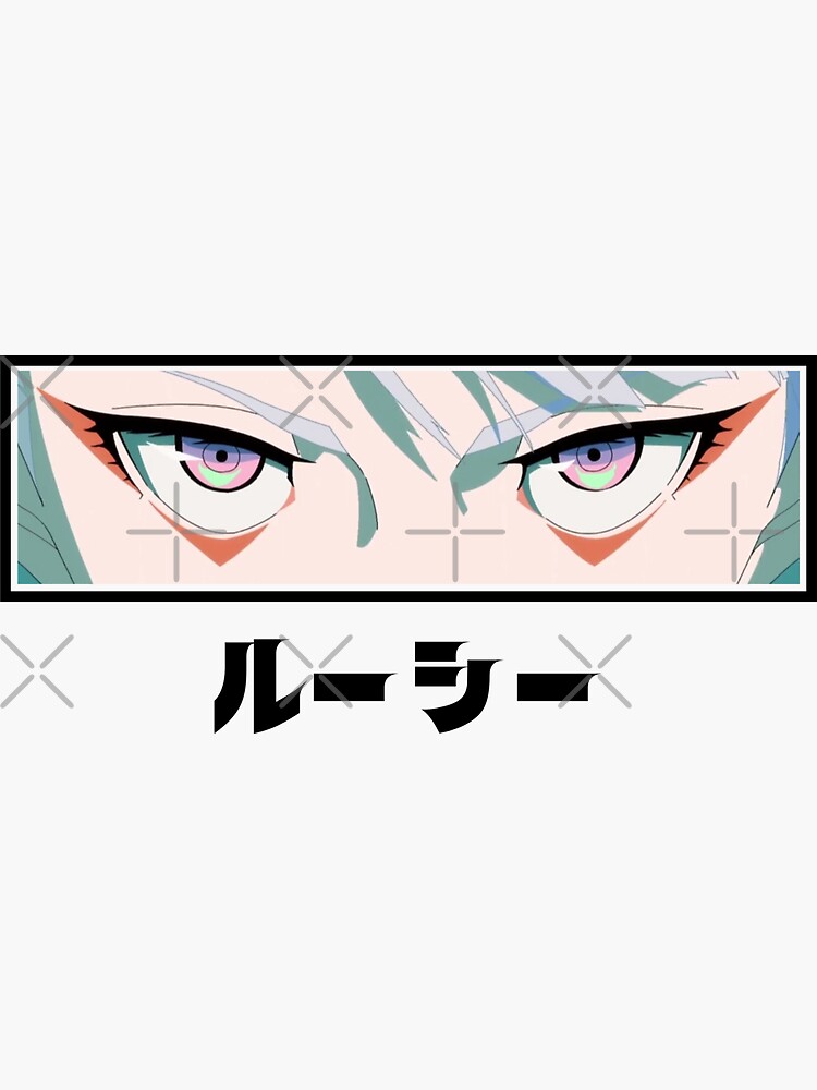 "Lucy eyes Cyberpunk Edgerunners" Sticker for Sale by Purpleisbetter ...