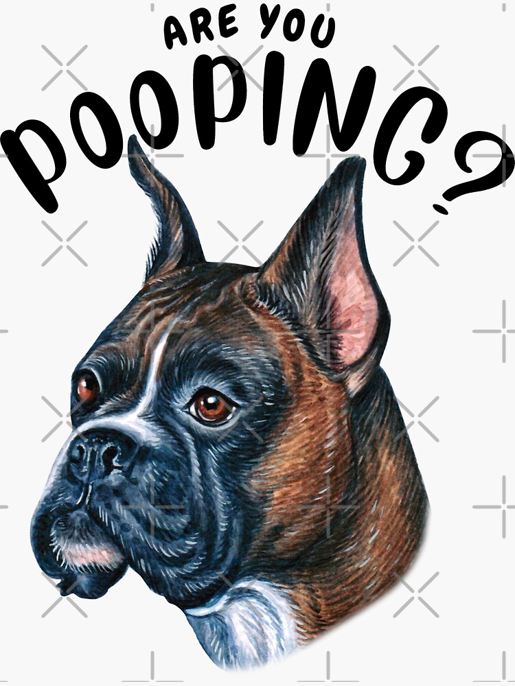 "Are You Pooping Bathroom Print | Boxer Dog | Boxer Watercolor Print ...