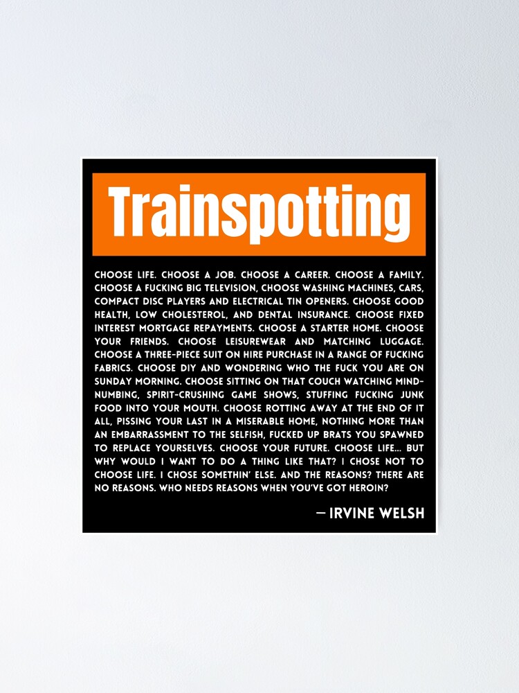 "Trainspotting" Poster for Sale by SkyAfterDusk | Redbubble