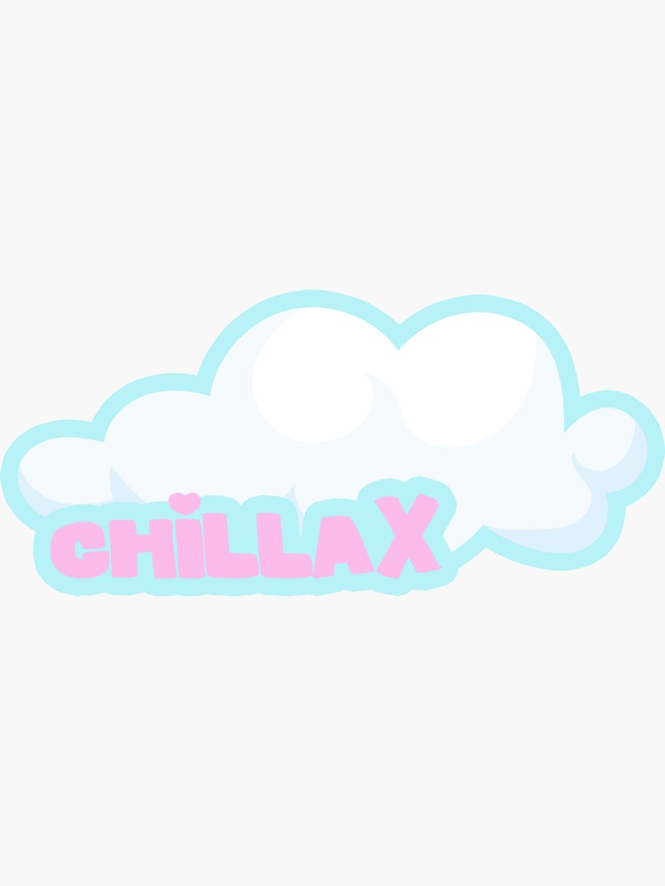 "CHILLAX cloud sticker" Sticker for Sale by MandyMedia | Redbubble