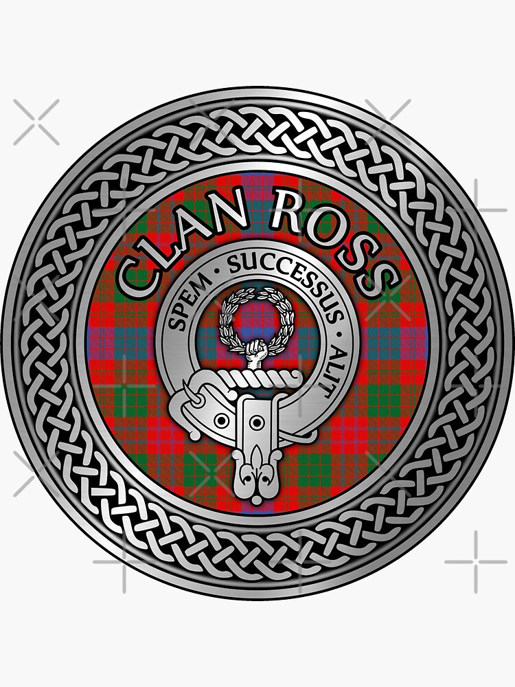 "Clan Ross Crest & Tartan Knot" Sticker for Sale by taylors8 | Redbubble