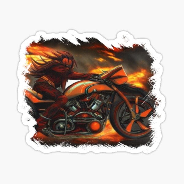 "halloween which ride motorcycle " Sticker for Sale by Karak1989 ...