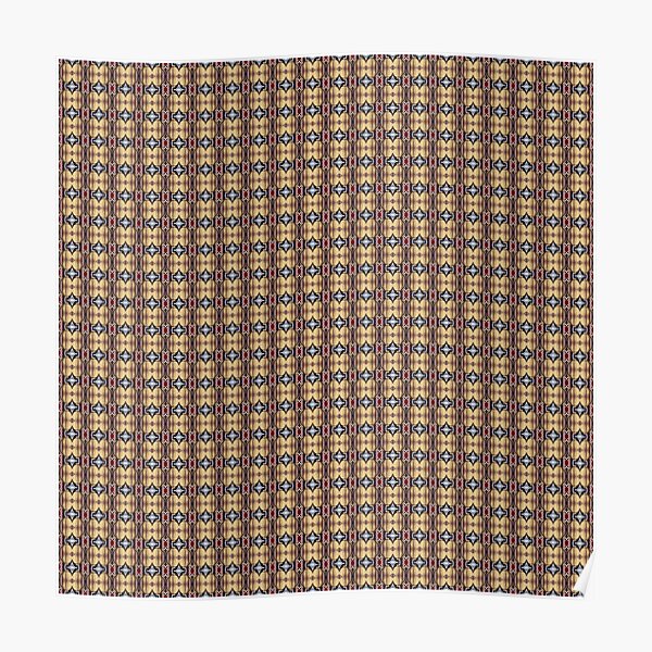 "Abstract Medieval Diamond Pattern, Yellow Version" Poster for Sale by ...