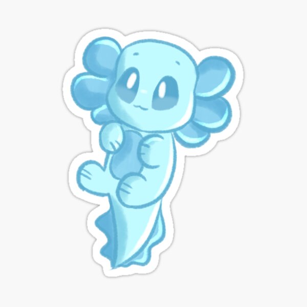 "Blue Axolotl" Sticker for Sale by Asholotl- | Redbubble