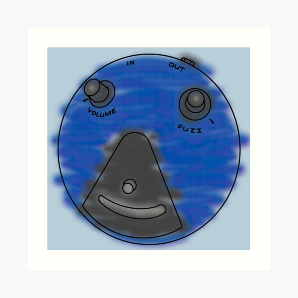"Blue Fuzzy Face" Art Print for Sale by Firewallmud | Redbubble