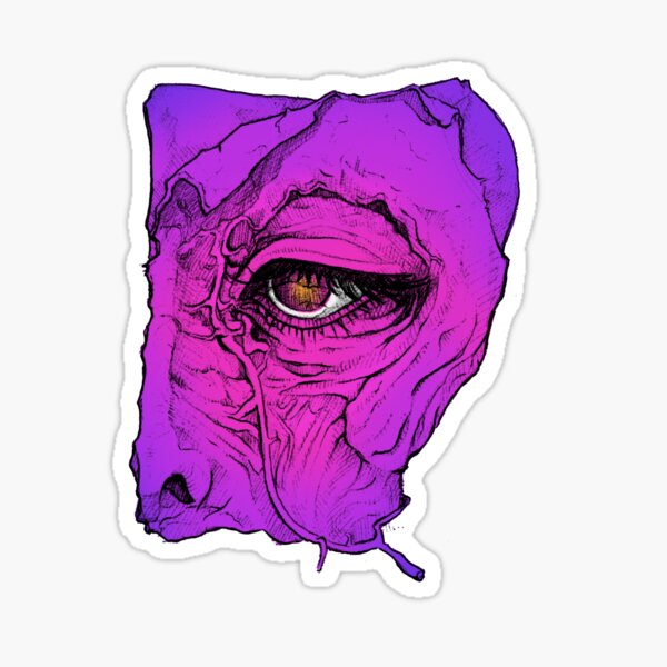 "Anatomical Face - Neon Pink" Sticker for Sale by Anachronatomy | Redbubble