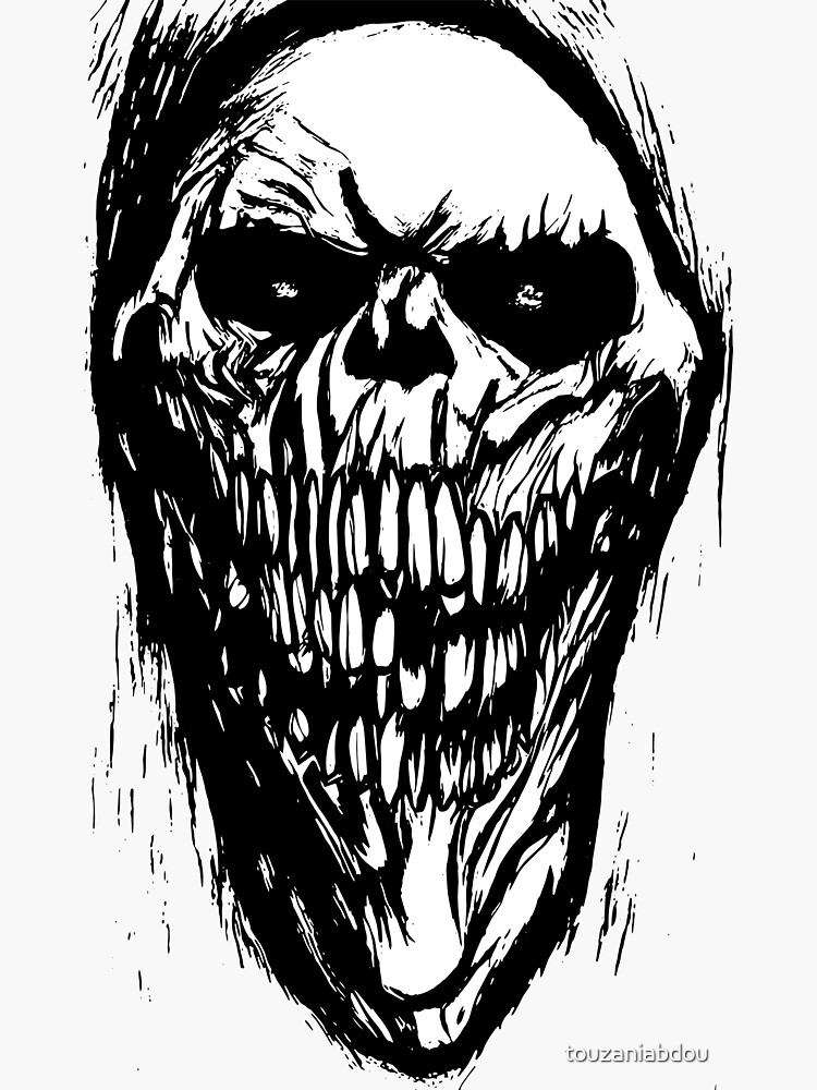 "Scary face 2" Sticker for Sale by touzaniabdou | Redbubble