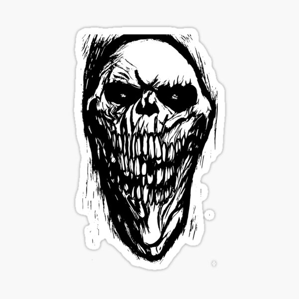 "Scary face 2" Sticker for Sale by touzaniabdou | Redbubble