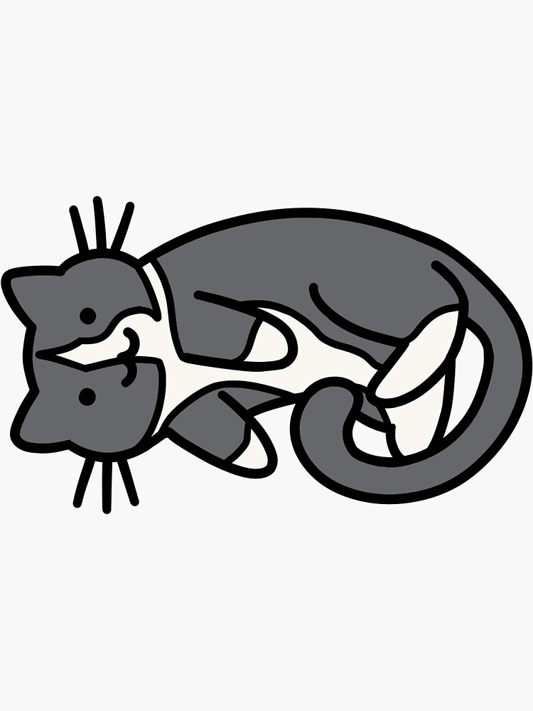 "Carl the Cat SillyKittyStickers" Sticker for Sale by hanskdesign ...