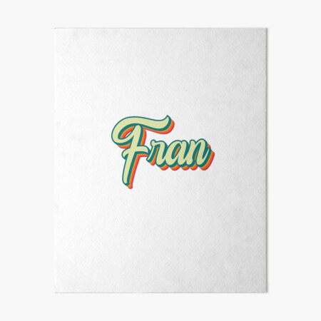 "Fran Name Label in retro color" Art Board Print for Sale by ...