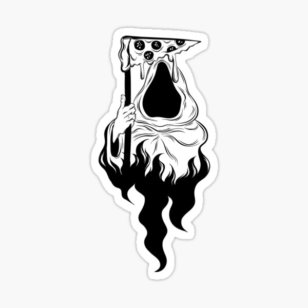"Pizza reaper" Sticker for Sale by C333P0 | Redbubble