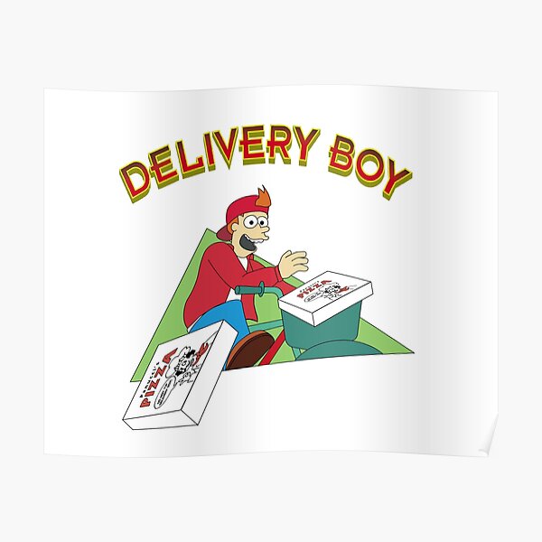 "Delivery Boy" Poster for Sale by agrazettidesign | Redbubble