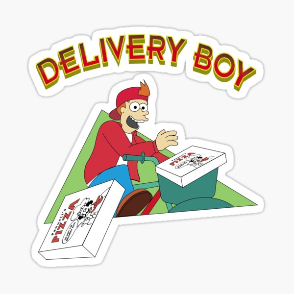 "Delivery Boy" Sticker for Sale by agrazettidesign | Redbubble