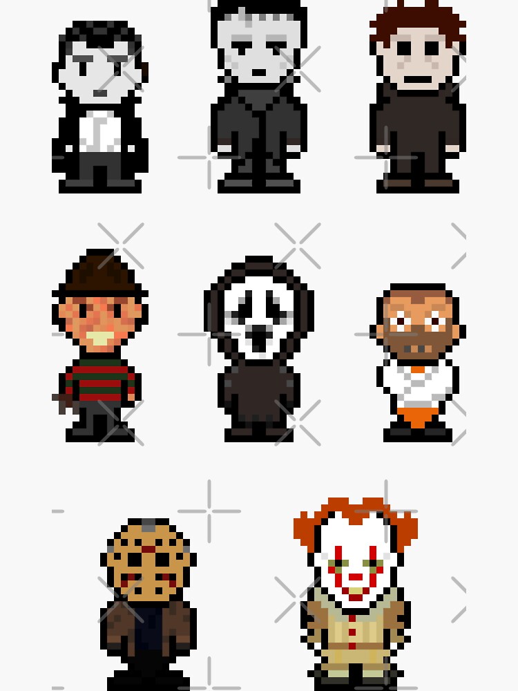 "Pixel Art Horror Icons stickers/magnets" Sticker for Sale by 8 ...