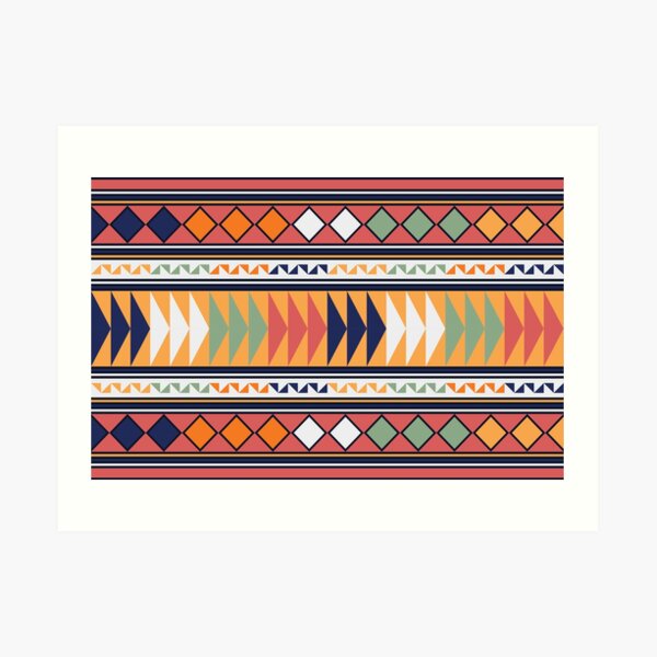 "Ethnic Akha Embroidered fabric Pattern design for textile" Art Print ...