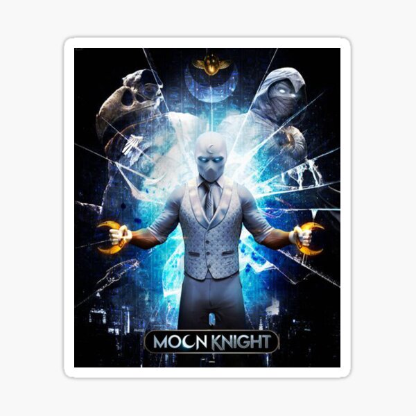 "Moon Knight" Sticker for Sale by Arts-forAll | Redbubble