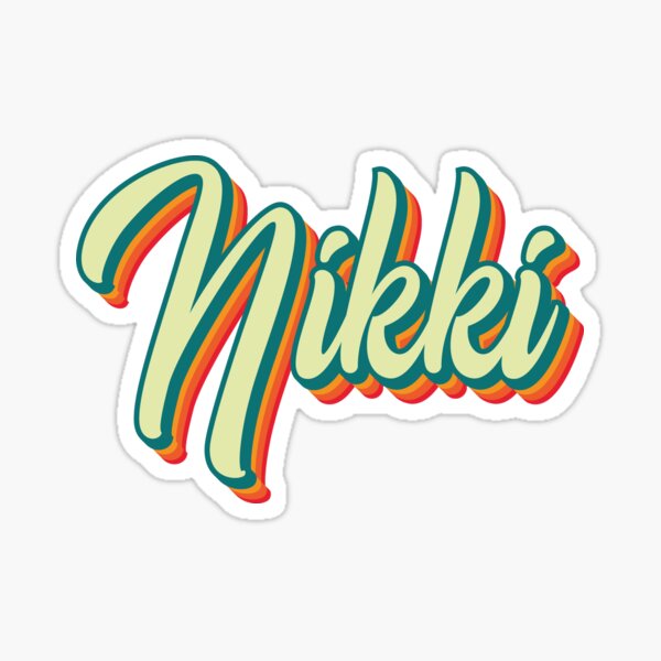 "Nikki Name Label in retro color" Sticker for Sale by MasterCoShop ...