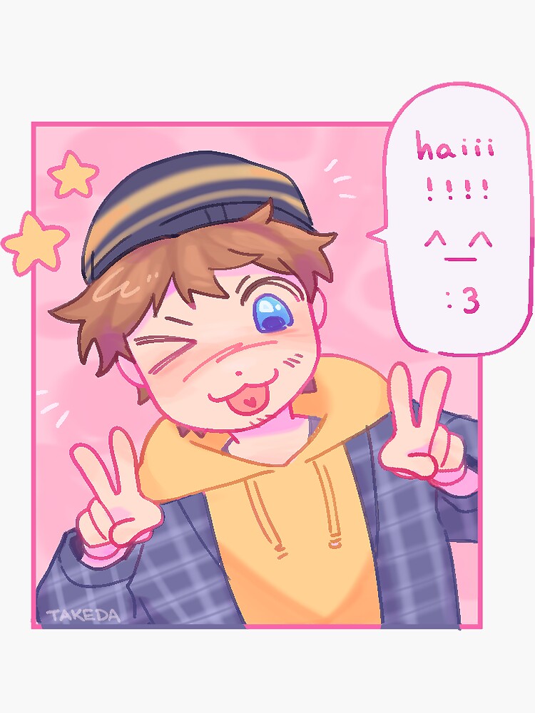 "cute jesse pinkman" Sticker for Sale by takeda-draws | Redbubble