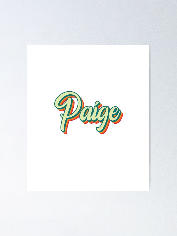"Paige Name Label in retro color" Poster for Sale by MasterCoShop ...