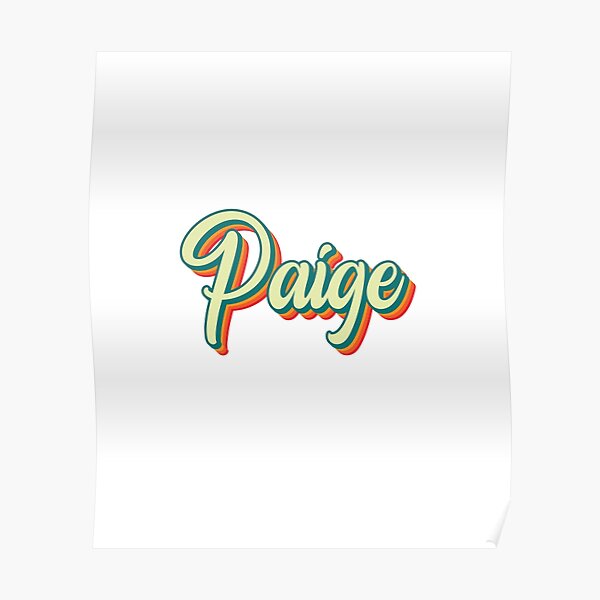 "Paige Name Label in retro color" Poster for Sale by MasterCoShop ...