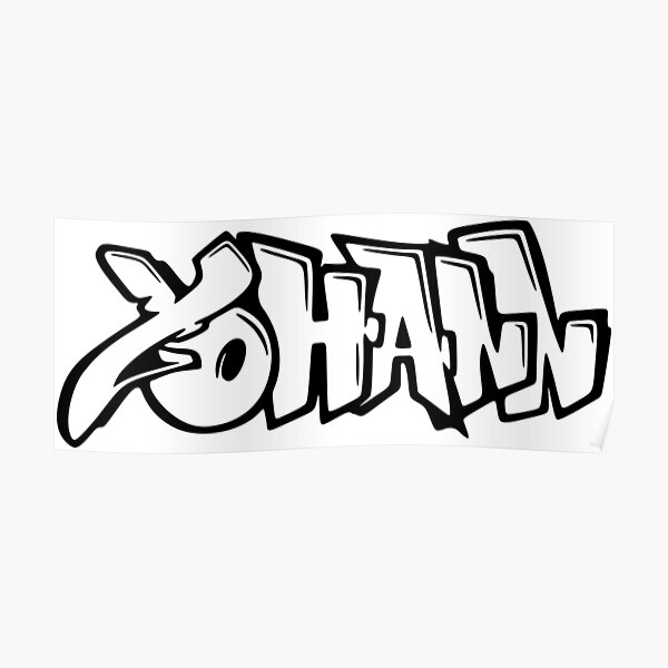 "Yohann - Graffiti Name Design" Poster for Sale by NameThatShirt ...