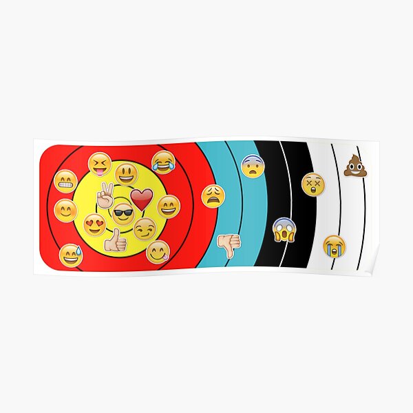 "Target & emoji" Poster by archerylife | Redbubble