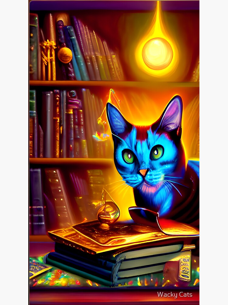 "Wizards Apprentice with spell book - Ai generated design" Sticker for ...