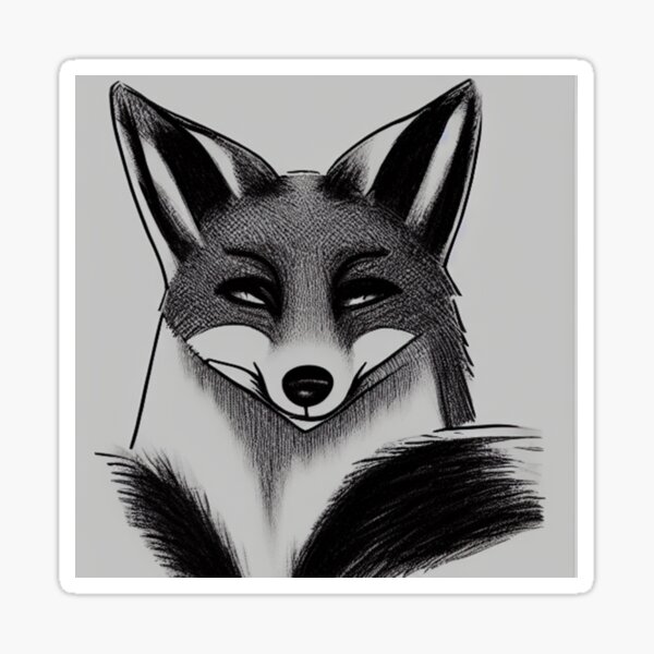 "Fox 01" Sticker for Sale by UncannyCanvas | Redbubble