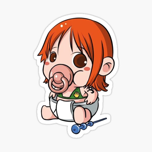 "One Piece Nami Baby" Sticker for Sale by kobmamba | Redbubble