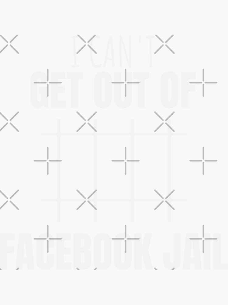 "facebook jail " Sticker for Sale by Supri123 | Redbubble