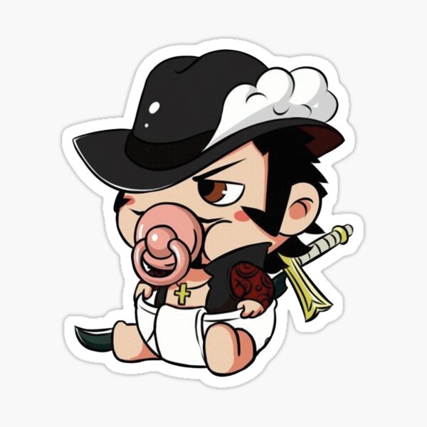 "One Piece Mihawk Baby" Sticker for Sale by kobmamba | Redbubble