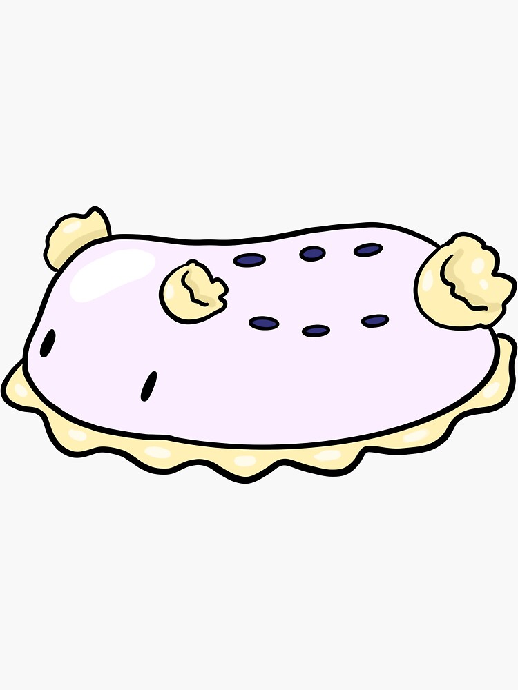"Yellow and purple seaslug" Sticker for Sale by tabbycat07 | Redbubble