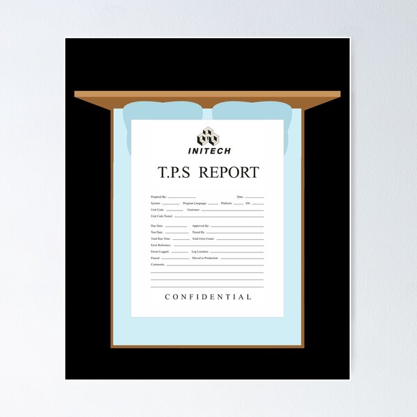 "TPS reports with a cover sheet, Office Space" Poster for Sale by ...
