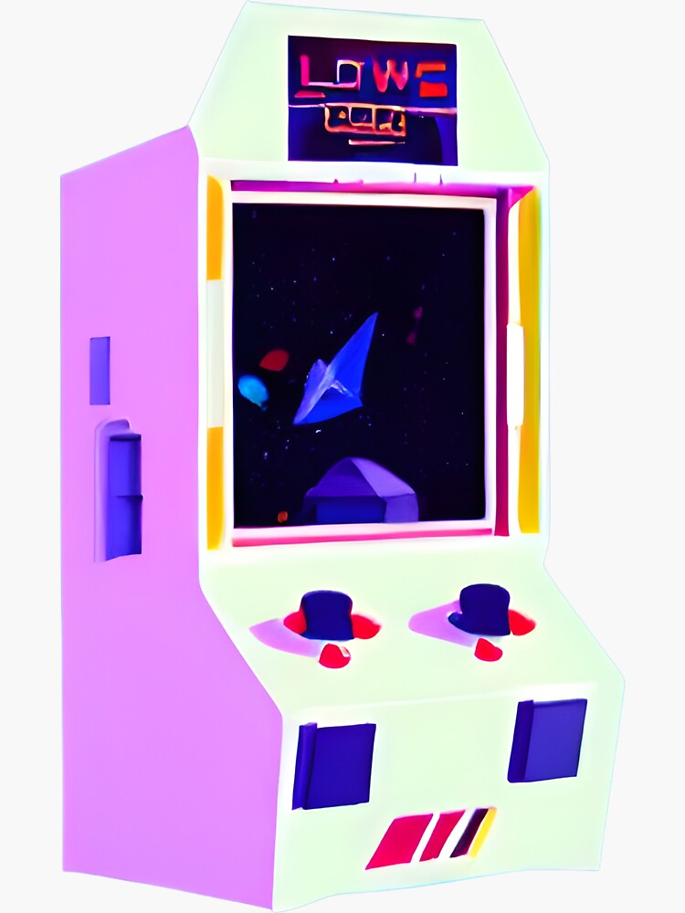 "Polygon Geometric Space Arcade Design Illustration" Sticker for Sale ...