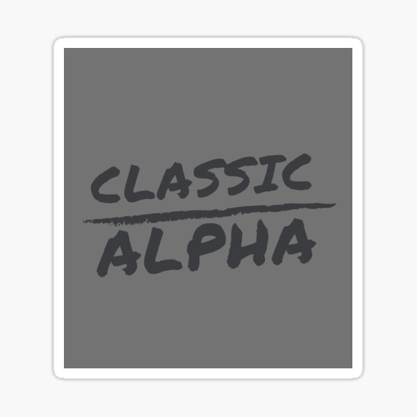 "Classic Alpha" Sticker for Sale by MajorsMart | Redbubble