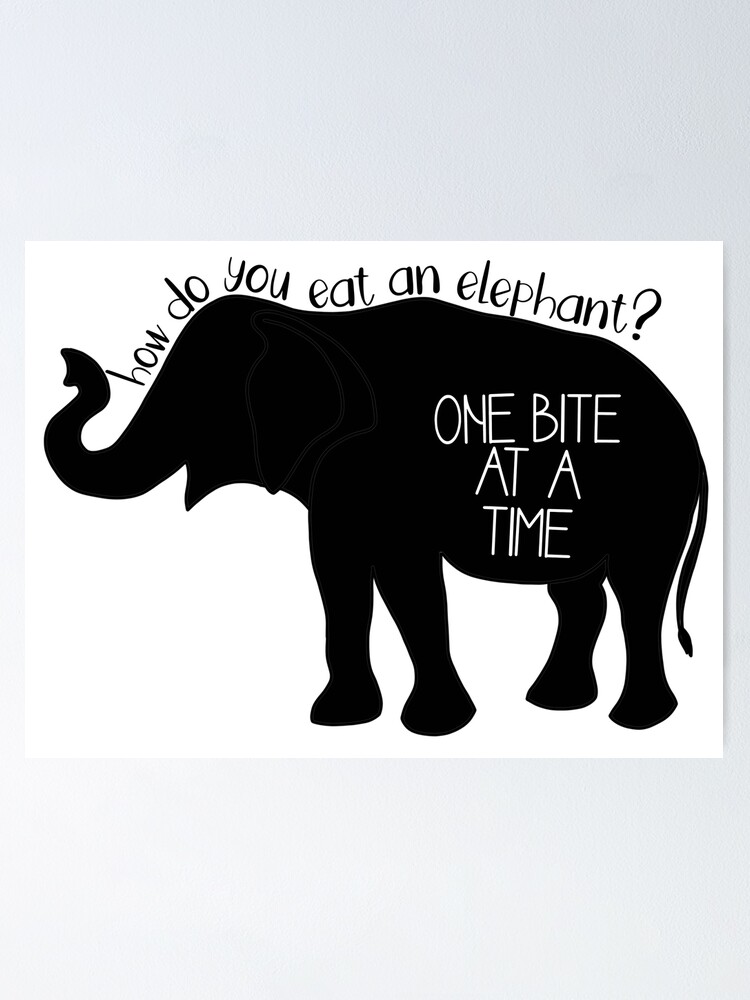 "One Bite at a Time" Poster for Sale by lezell | Redbubble