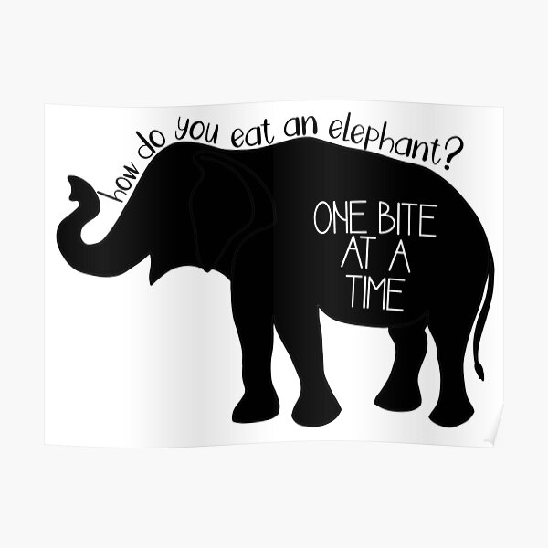 "One Bite at a Time" Poster for Sale by lezell | Redbubble