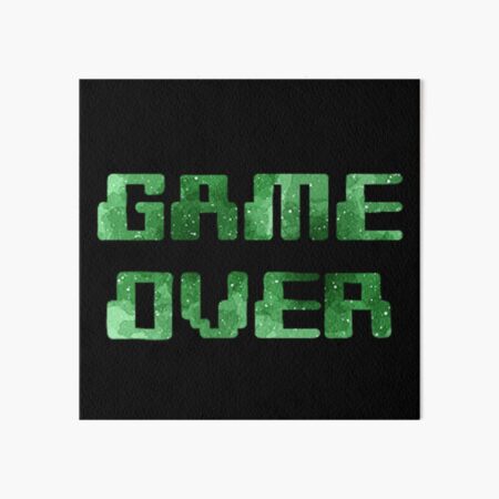 "Cute Aesthetic Green Game Over Design" Art Board Print for Sale by ...