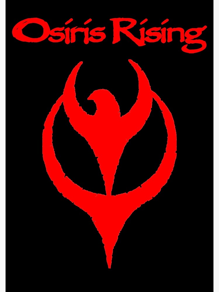 "Osiris Rising logo and icon in red (legacy)." Poster for Sale by ...