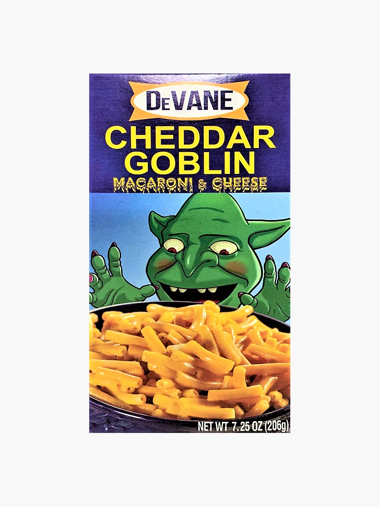 "Cheddar Goblin Mandy Movie Sticker" Sticker for Sale by leisureDept ...