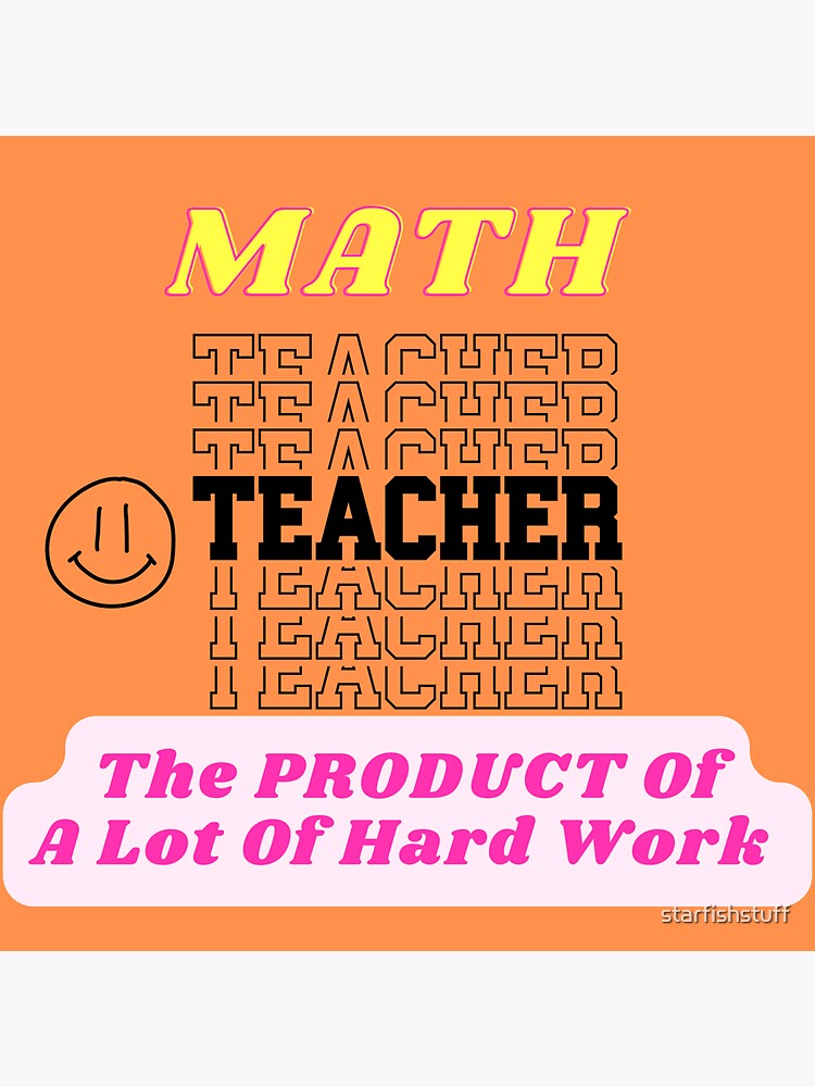 "Funny Math Teacher Humour" Sticker for Sale by starfishstuff | Redbubble