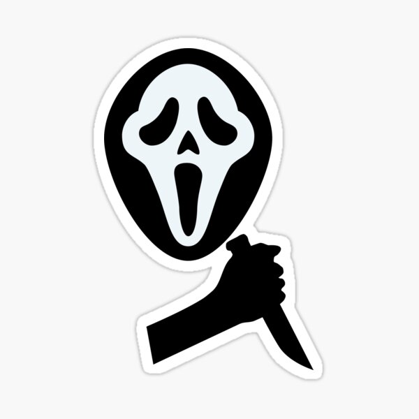 "Scream Mask" Sticker for Sale by PrintsbyQuiana | Redbubble
