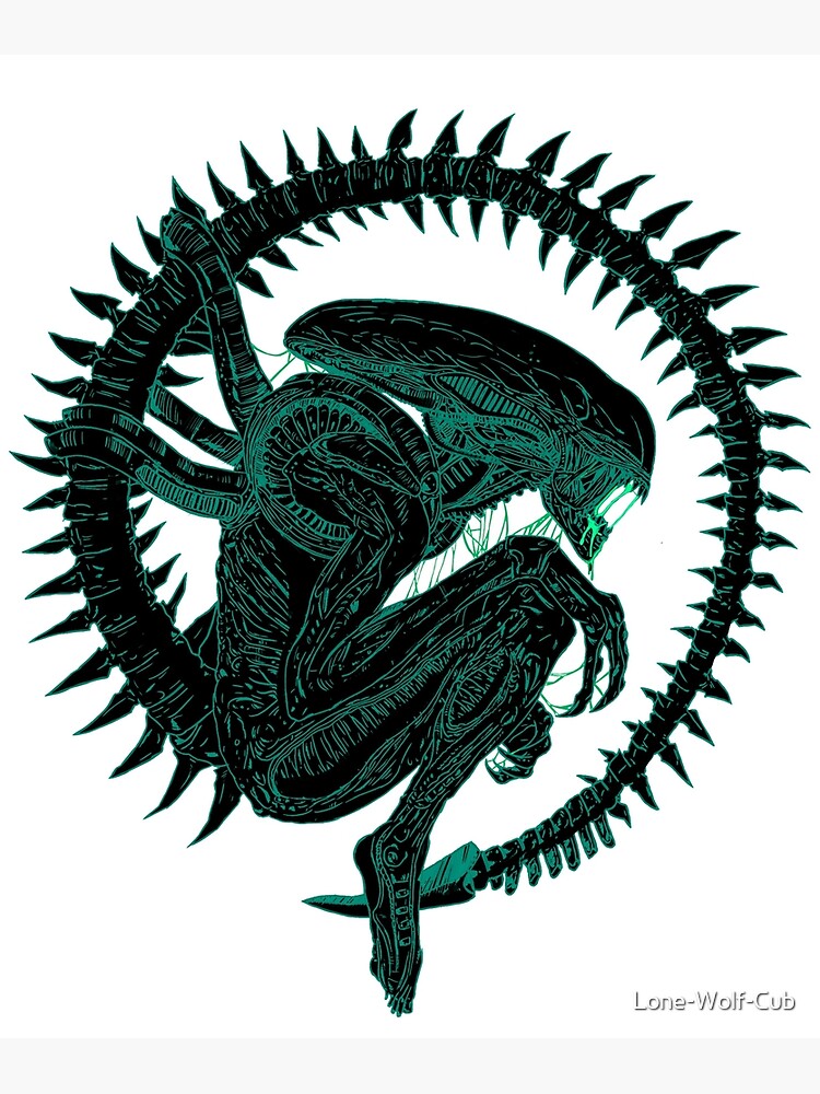 "Alien." Art Print by Lone-Wolf-Cub | Redbubble