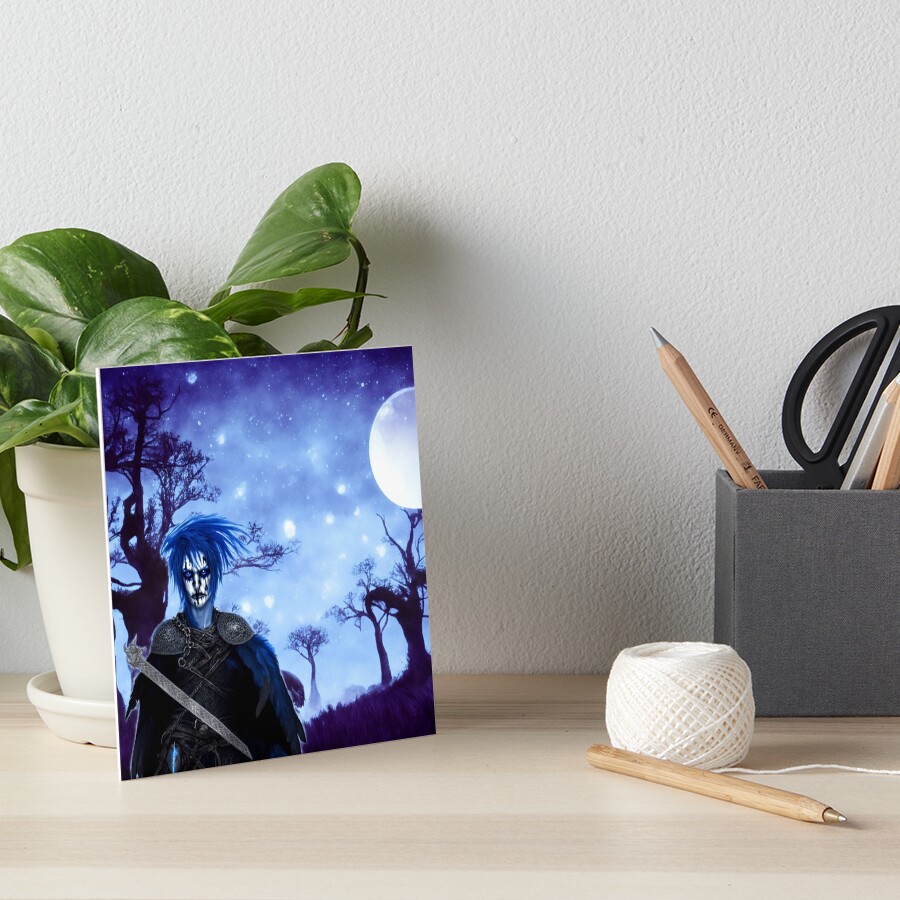 "Undead raven-knight in a dark fantasy landscape" Art Board Print for ...