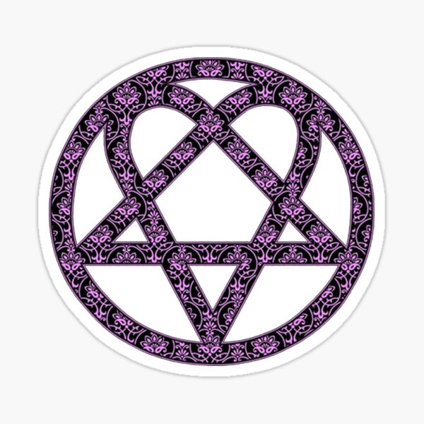 "heartagram purple" Sticker for Sale by iatushop | Redbubble