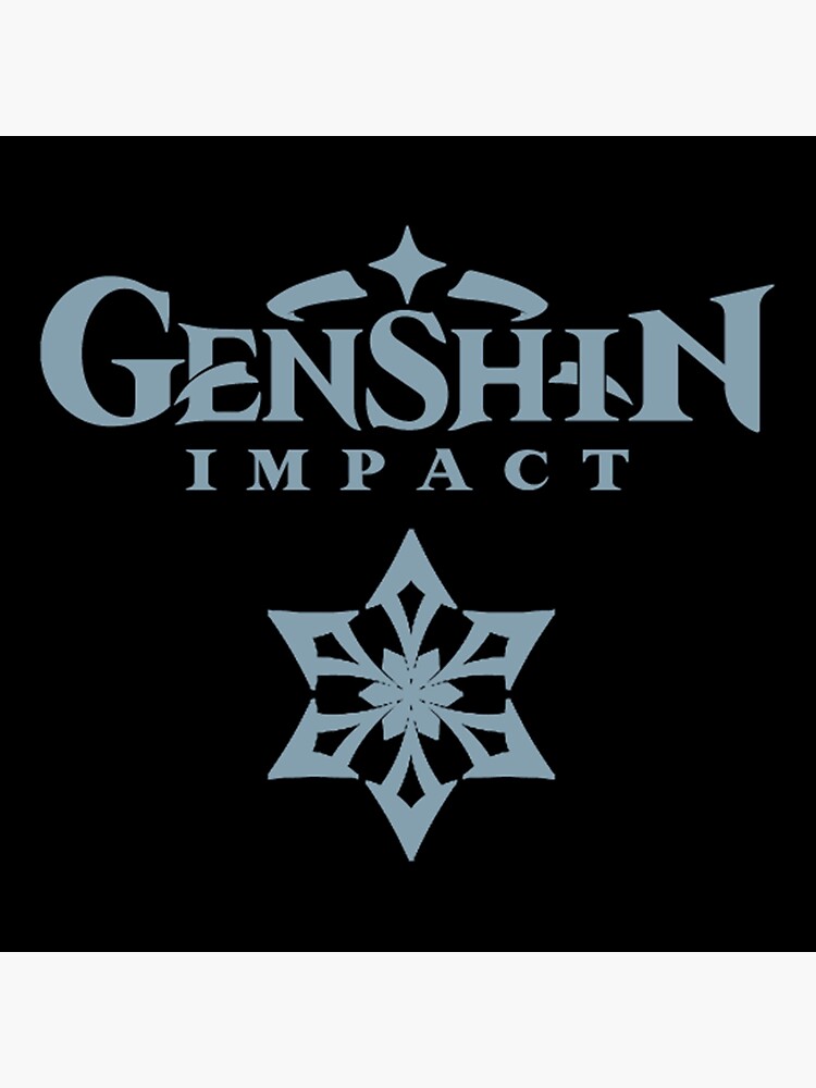"Genshin Impact Cryo Symbol Elements Genshin Impact Elements" Poster ...