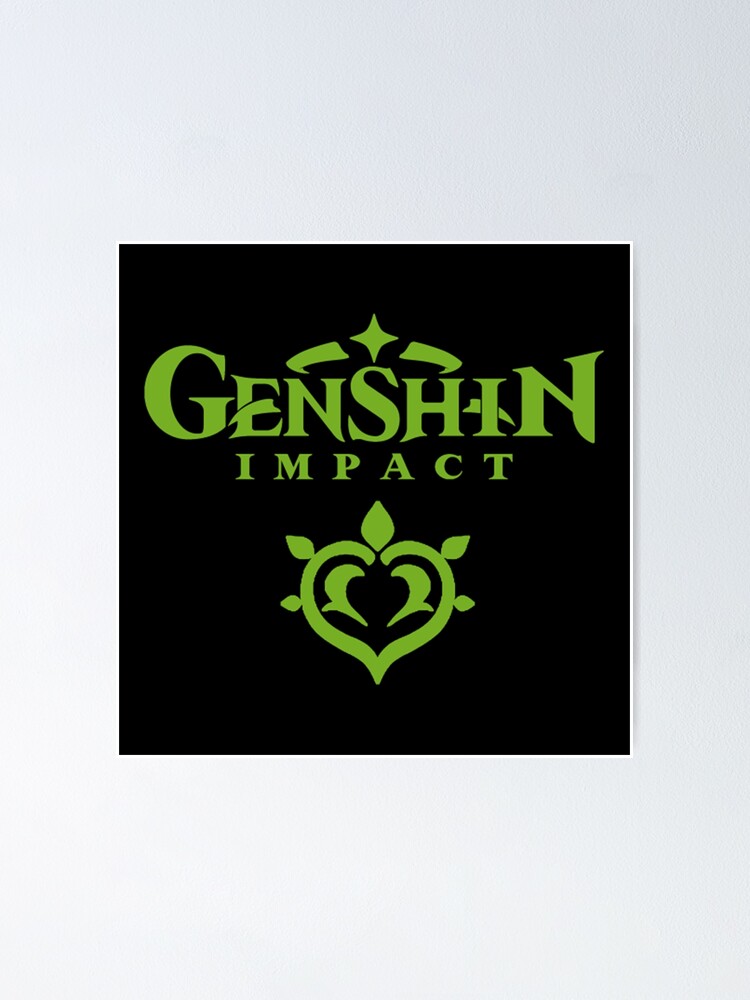 "Genshin Impact Dendro Symbol Elements Genshin Impact Elements" Poster ...