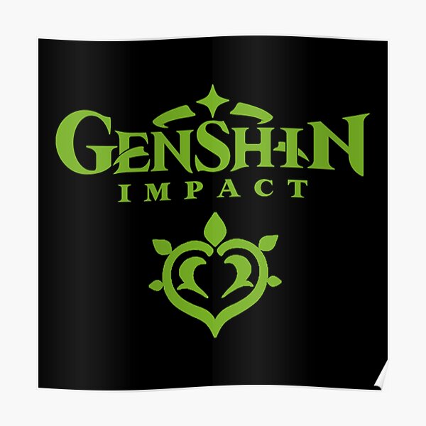 "Genshin Impact Dendro Symbol Elements Genshin Impact Elements" Poster ...